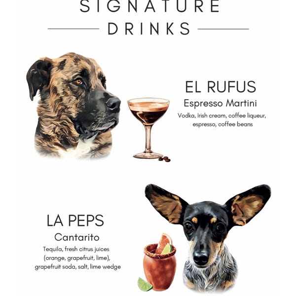 Cat Signature Drink Wedding Sign, Pet Signature Cocktail Sign, Cat ...