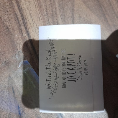 Wedding Favour Idea. Scratch Card Holder. Lottery Ticket - Etsy