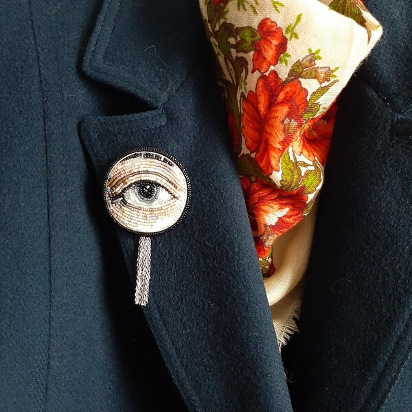 Evil Eye Brooch Beads Pin Daith Jewelry Witch Dark Academia Evil Eye ...