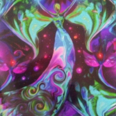 Psychedelic Visionary Art Reiki Angel Print - Etsy