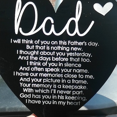 In Loving Memory Dad Father's Day Gift Memorial Grave Marker Grave ...