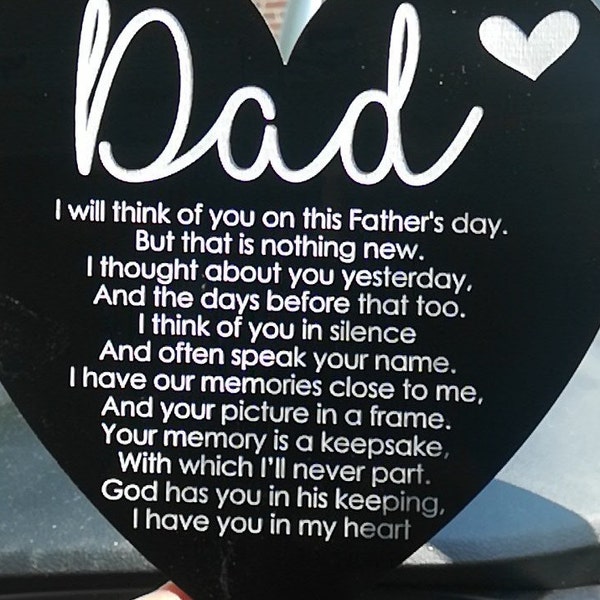In Loving Memory Dad Father's Day Gift Memorial Grave Marker Grave ...