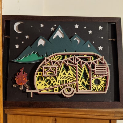 3D Layered Camper Mandala SVG 5 Layers Cut File Glowforge SVG Laser Cut ...