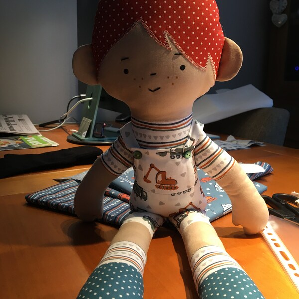 PDF Memory Doll Boys Sewing Pattern, Rag Doll Easy Pattern, Soft Doll ...