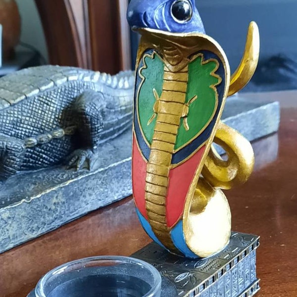 Vintage Medusa Mini Statue - Small Hand-painted Ancient Greek Gorgon ...