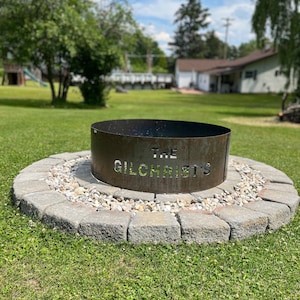 Personalized Heavy Duty Solid Fire Ring, 12 Tall, Wedding Gift ...