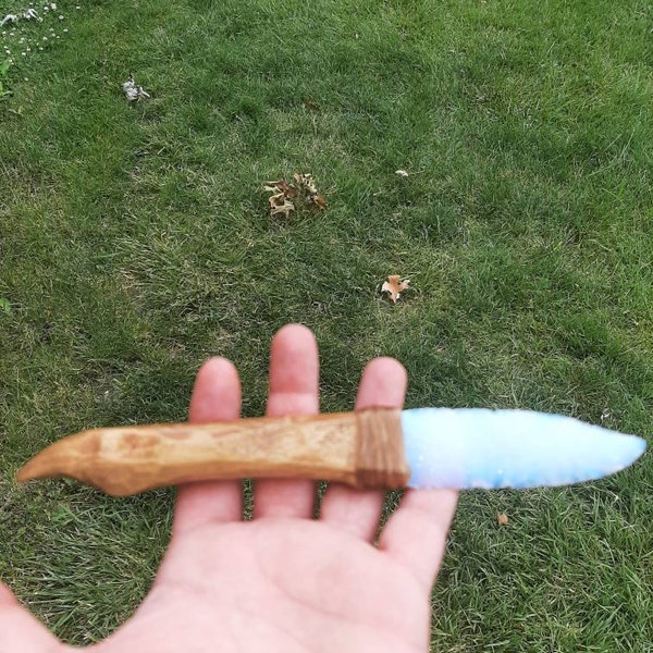 Stone Tomahawk Obisidan - Stone Hatchet - Primitive Tool - Hand Knapped ...