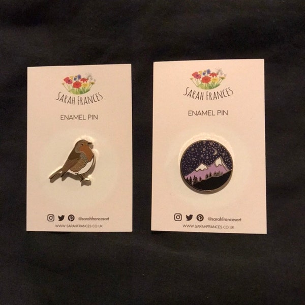 Robin Enamel Pin - Gold Robin Pin - Robin Lapel Pin - British Nature ...