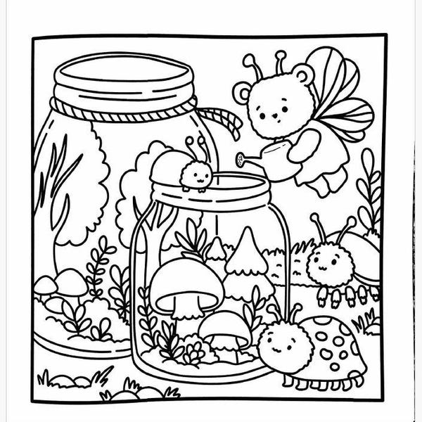 Cozy Spring Coloring Pages, 50 Sunny, Bold & Easy Illustrations to ...