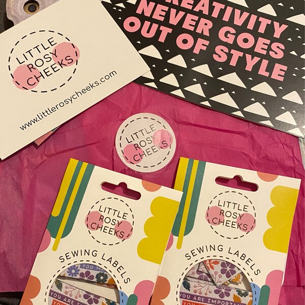 FRESHLY MADE BLOOMS - 6 Pack - Sewing Labels for Clothes and Gifts - Etsy