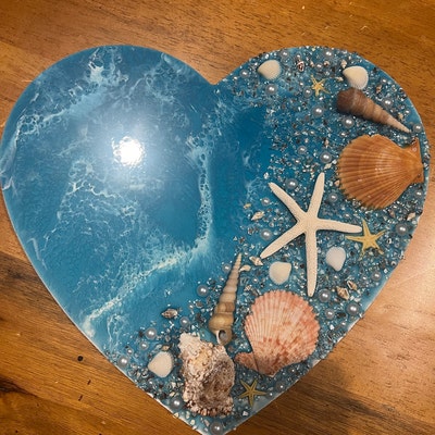 Large Ocean Themed Resin Wall Art, 3D Realistic Epoxy Wave, Ocean ...