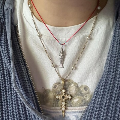 925 Red String Choker, Protection Jewelry, Kaballah Red Necklace, Red ...