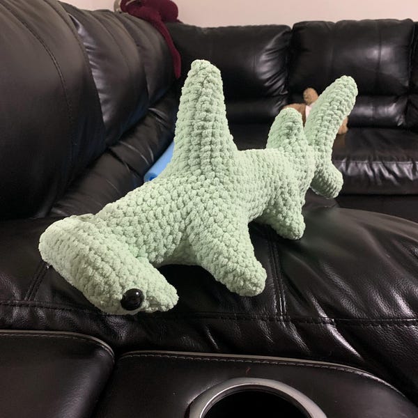 No-sew Hammerhead Shark Crochet Pattern – Jumbo Amigurumi Shark PDF ...