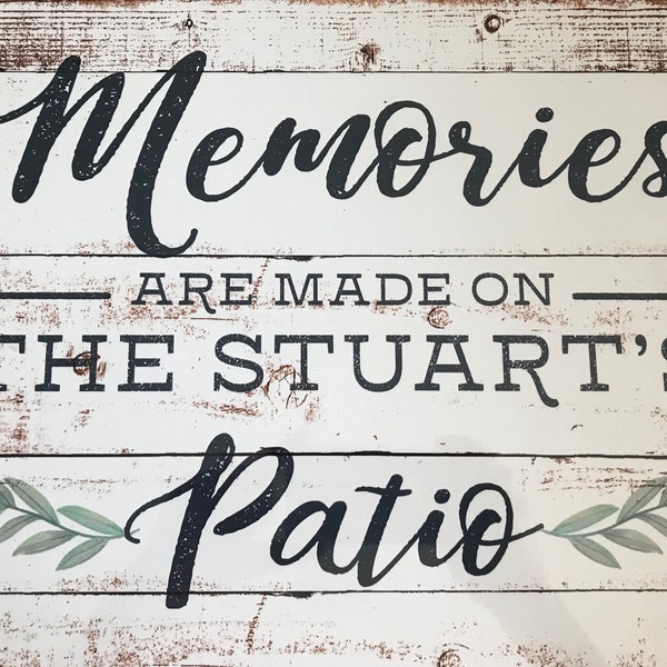 Personalized Memories Are Made on the Deck Sign 8 X 12 Metal Sign ...