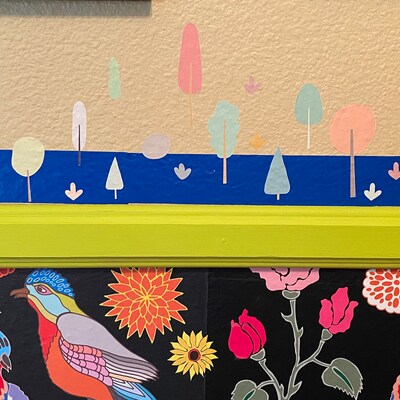 Custom Wall Decals/ Frame With Flowers Decals/ Flower Decals/ - Etsy