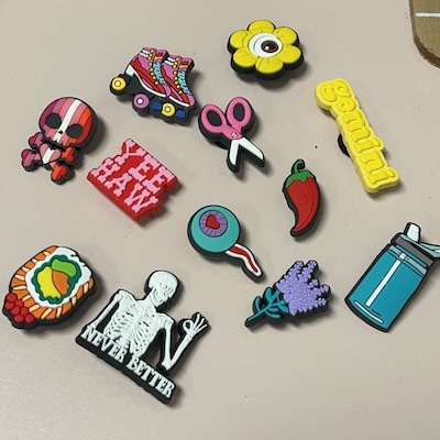 Trending Black and White Croc Compatible Shoe Charms for Crocs, Cow ...