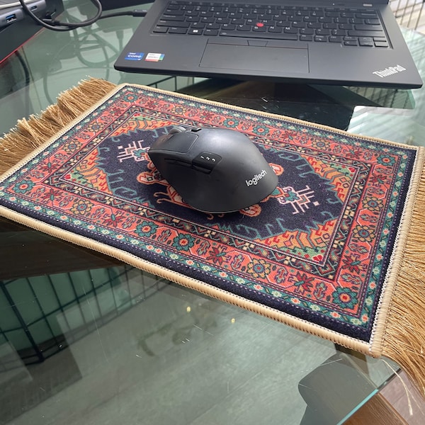 Miniature Rug Mouse Pad, Turkish / Persian Carpet Style Mousepad, Gift ...