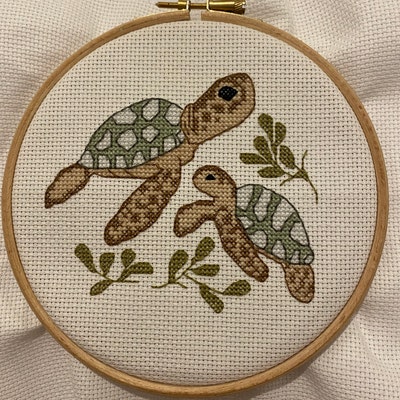 Turtle Needlepoint Pattern, Nautical Needlepoint, Turtle Cross Stitch ...
