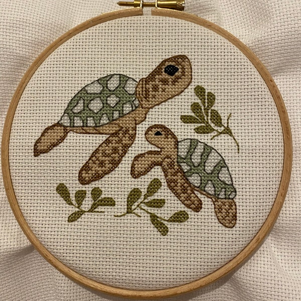 Turtle Needlepoint Pattern, Nautical Needlepoint, Turtle Cross Stitch ...