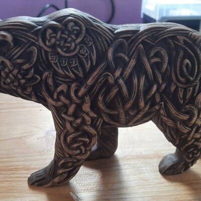 Goat Statue, Viking Goat, Goat Figurine, Viking Wood Carving Norse ...