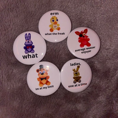 Five Nights at Freddy's 2 FNAF Meme Pins Plushie Meme Pins - Etsy