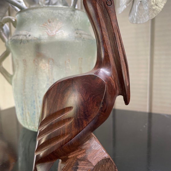 Jamaican Artist Peter Nish - Signed - Hand Carved Solid Wood Eagle ...