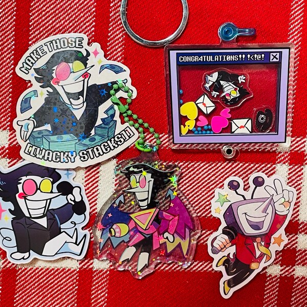 Spamton Deltarune Shaker Charm Keychain - Acrylic Openable Charm - 2 ...