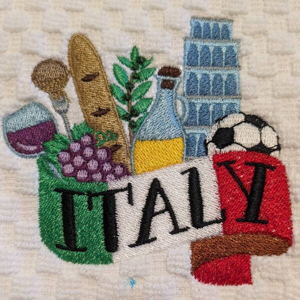 Italy - Machine Embroidery Design, Italian Flag Embroidery Pattern ...