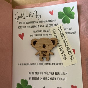 GOOD LUCK HUG/ Sporting Race, Competition, Exam Good Luck/ Wishing You ...