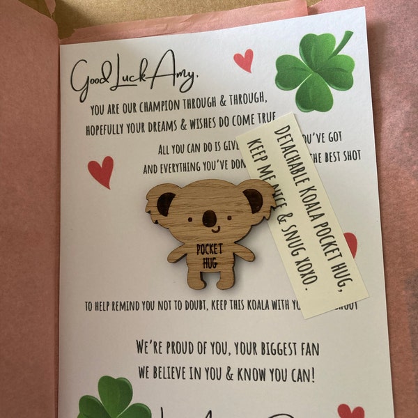 GOOD LUCK HUG/ Sporting Race, Competition, Exam Good Luck/ Wishing You ...