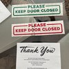 Please Keep Door Closed When AC is on Vinyl Decal | Window Sticker ...