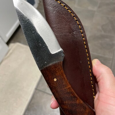 Hand Forge Bushcraft Knife With Sheath Rosewood Fixed Blade - Etsy
