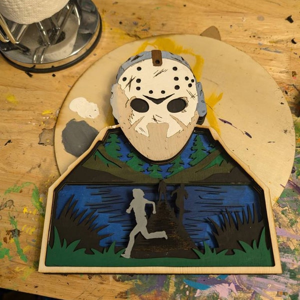 3D Multilayer Horror Laser Cut File Svg,horror Standing Layer Wood Sign ...