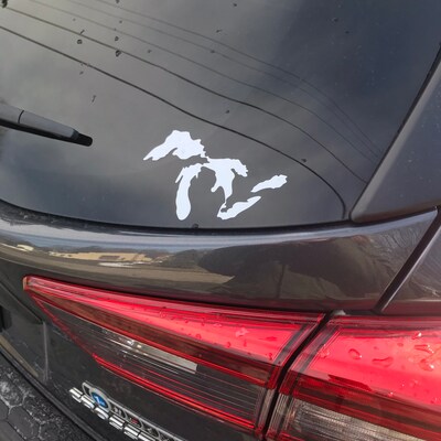 Michigan Great Lakes Decal, Great Lakes Car Decal, Multiple Sizes and ...