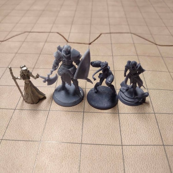 Water Monk // Bo Staff Fighter // Female Waterbender // Dnd Mini - Etsy