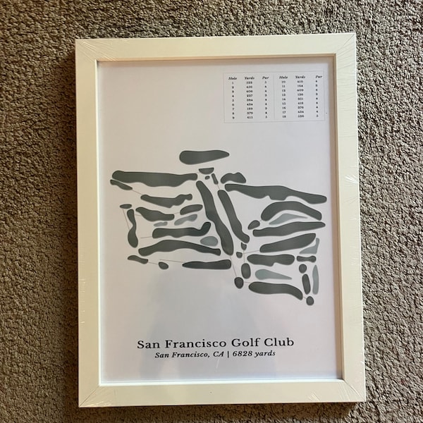 Golf Course Map, Personalized Gifts, Wall Decors, Course Prints, Golf ...