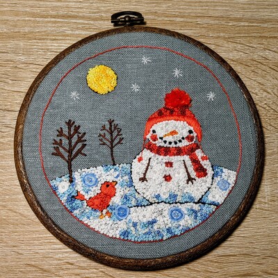 Snow Friends Embroidery Pattern - Etsy