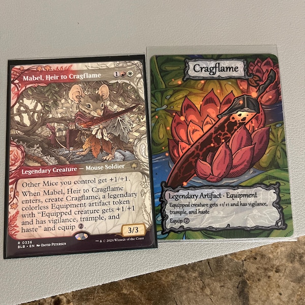 2 Wurm Tokens Custom Altered MTG Magic the Gathering Fantasy Board Game ...