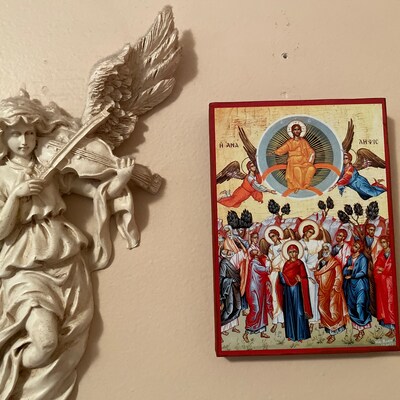 Metamorphosis Jesus Christ Icon, Handmade Greek Orthodox Icon of the ...