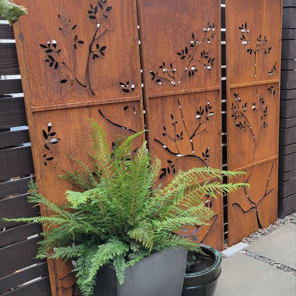 Tree & Branches Privacy Screens, Metal Garden Art, Metal Yard Art ...