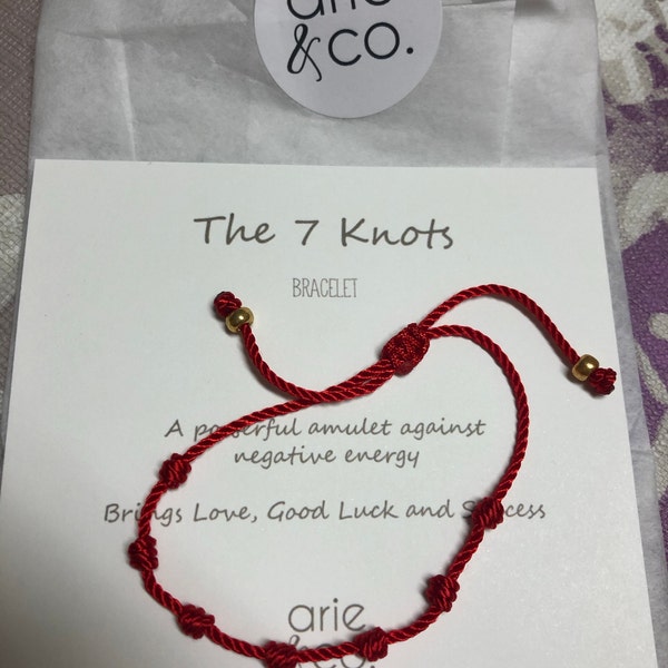 7 Knots Red Protection Bracelet, Red String Bracelet, 7 Knots Anklet ...