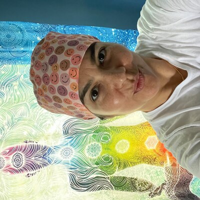 ENT Botanical Euro Surgical Scrub Cap, for MEDIUM Length Hair, Cute ...