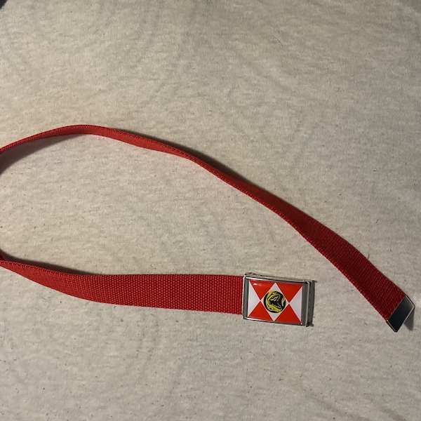 Build A Belt Kid's Power Ranger Buckle 1.25" Wide With Canvas Web Belt ...