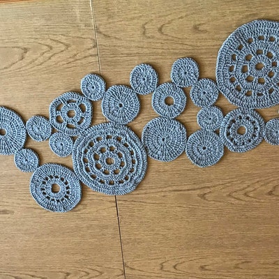 Granny Square Table Runner Crochet Pattern Etsy