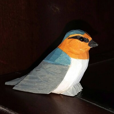 Barn Swallow Bird Figurine Home Decoration Art Statue Blue Miniature ...