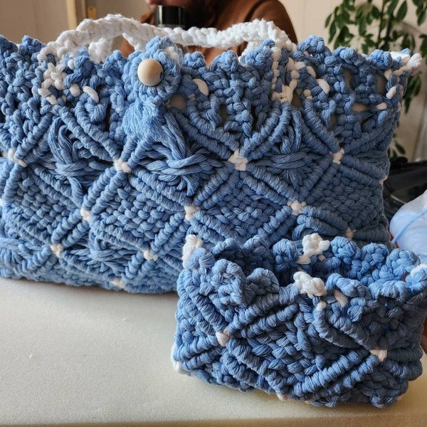 Macrame Bag Tutorial Macrame Bag Pattern Macrame Bag for Beginners ...