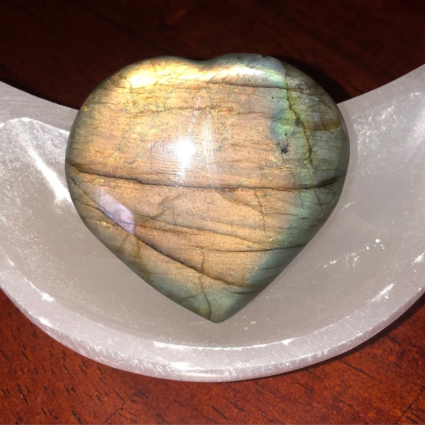 Large Puffy Labradorite Heart 40-50mm (1.5"-2") - Etsy