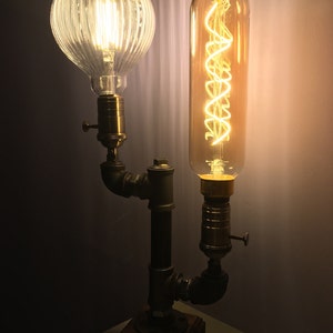 Industrial Rustic Style Pipe Light Steampunk Lamp Desk Table - Etsy