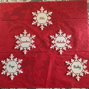 Custom Snowflake Name Ornaments Personalized Laser Cut - Etsy