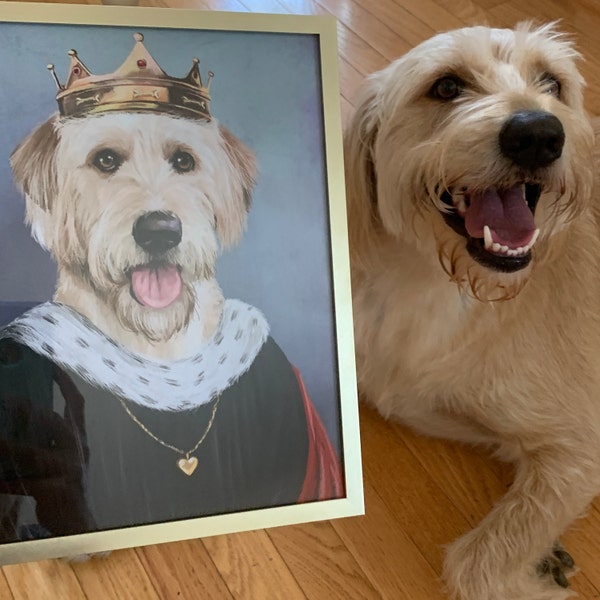 Queen Pet Portrait, Royal Pet Portrait, Pet Portrait, Custom Pet ...